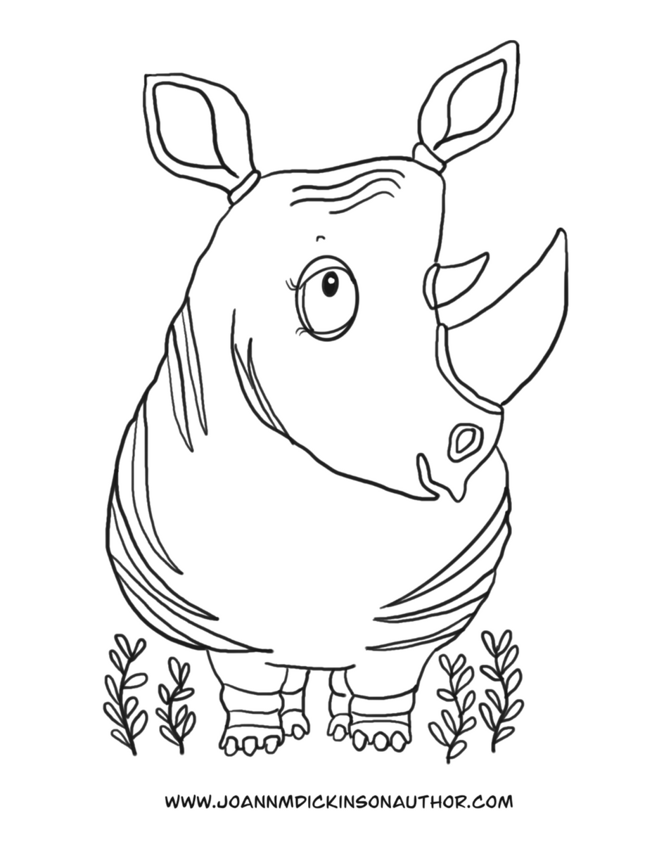 Rory the Rhino Coloring Page – JoAnn Dickinson Author
